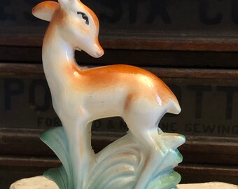 Ceramic Reindeer Figurine - Etsy