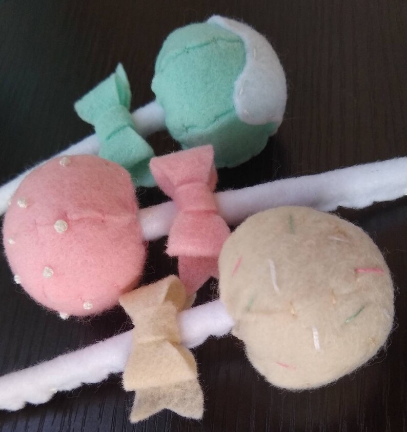 Felt Cake Pops Felt Food Set Felt Lollipops Spring Toy | Etsy