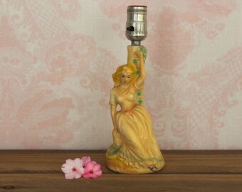 Art deco lady lamp | Etsy