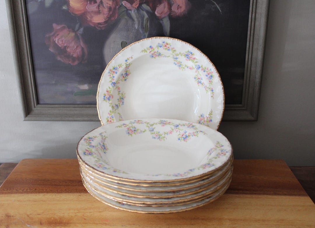 Set of 8 Pope Gosser Fine China Blue Bell Pattern Bowls 7.75 Size - Etsy