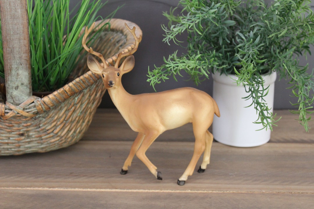 Celluloid Plastic Deer Buck Reindeer Vintage Celluloid Deer Plastic ...