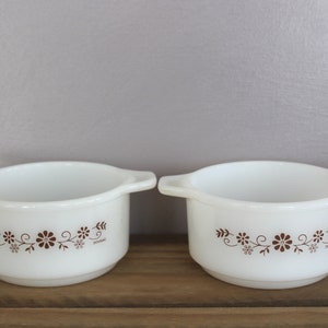 Two Vintage Dynaware Custard Dishes Tiny Single Serve Casserole Dishes ...