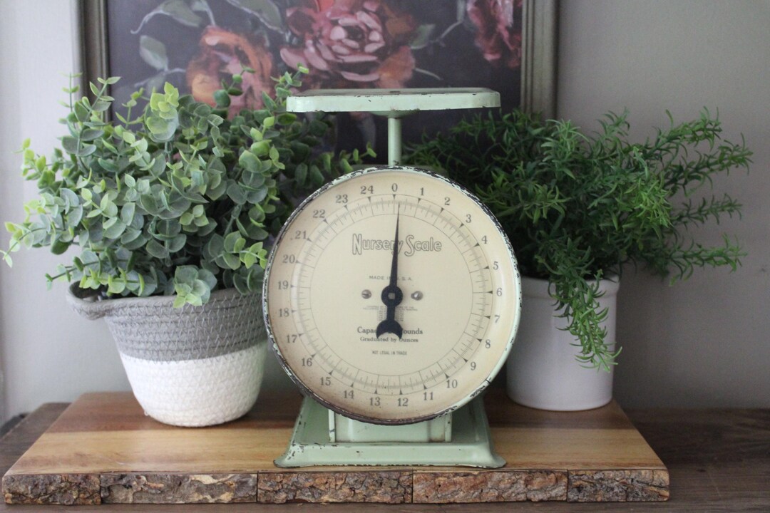Vintage Nursery Scale Antique Farmhouse Scale Heavy Metal Green - Etsy