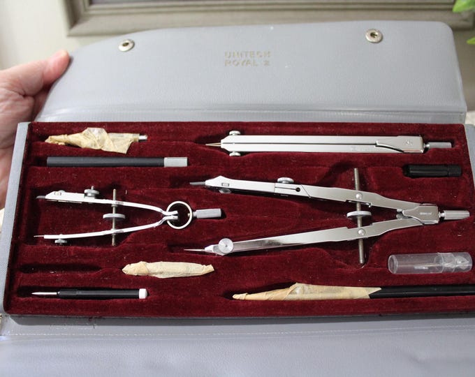 Vintage Unitech Royal Drafting Compass Set - Etsy