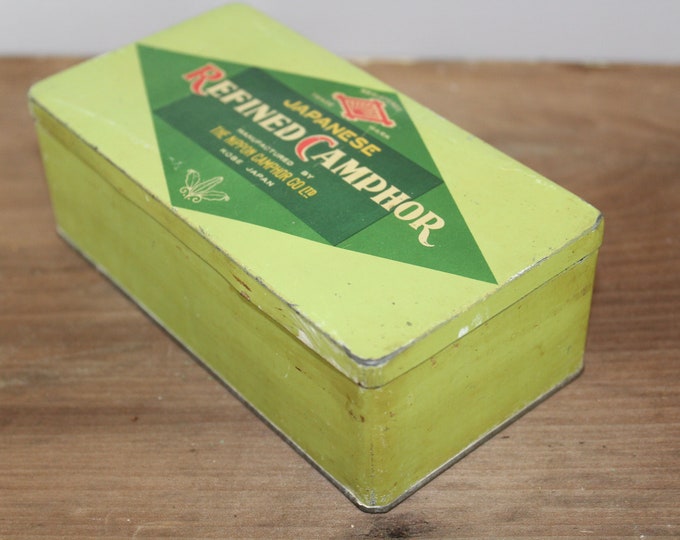 Vintage Japanese Tin Refined Camphor Kobe Japan Vintage Japan Tin - Etsy