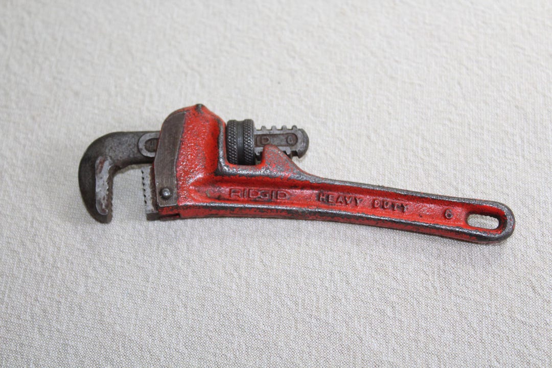 Small Vintage 6 Pipe Wrench RIDGID Heavy Duty Tiny Wrench Ridge Tool Co ...