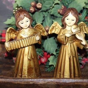 Musical Angels Set of 2 With Seals Hand Made in Japan - Etsy Musical Angels Set of 2 With Seals Hand Made in Japan - Etsy