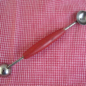 Vintage Melon Baller Vintage Kitchen Tool Red Wood Handle Vintage Melon ...