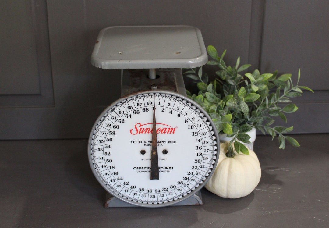 Large Vintage 70 Pound Capacity Sunbeam Scale Large Metal Scale - Etsy