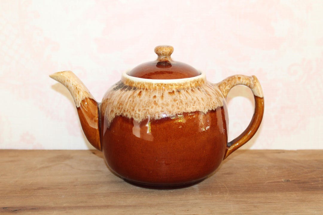 Vintage Brown Drip Glaze Teapot Drip Ware USA Pottery Drip Ware Teapot ...