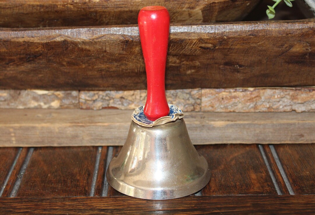 Vintage Red Handle Metal Bell Plymouth Bell Musical Bell - Etsy