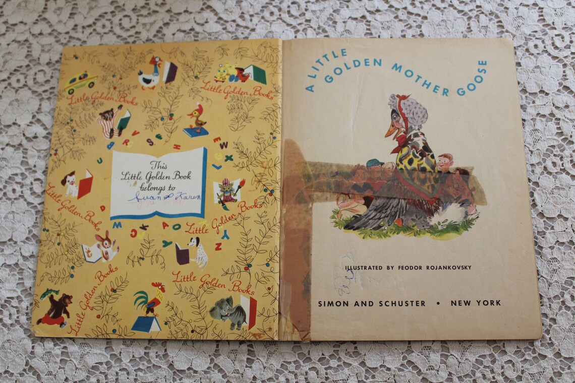 A Little Golden Book Mother Goose - Etsy