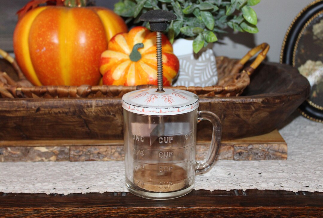 Vintage Food Nut Chopper Metal & Glass Jar Chopper - Etsy