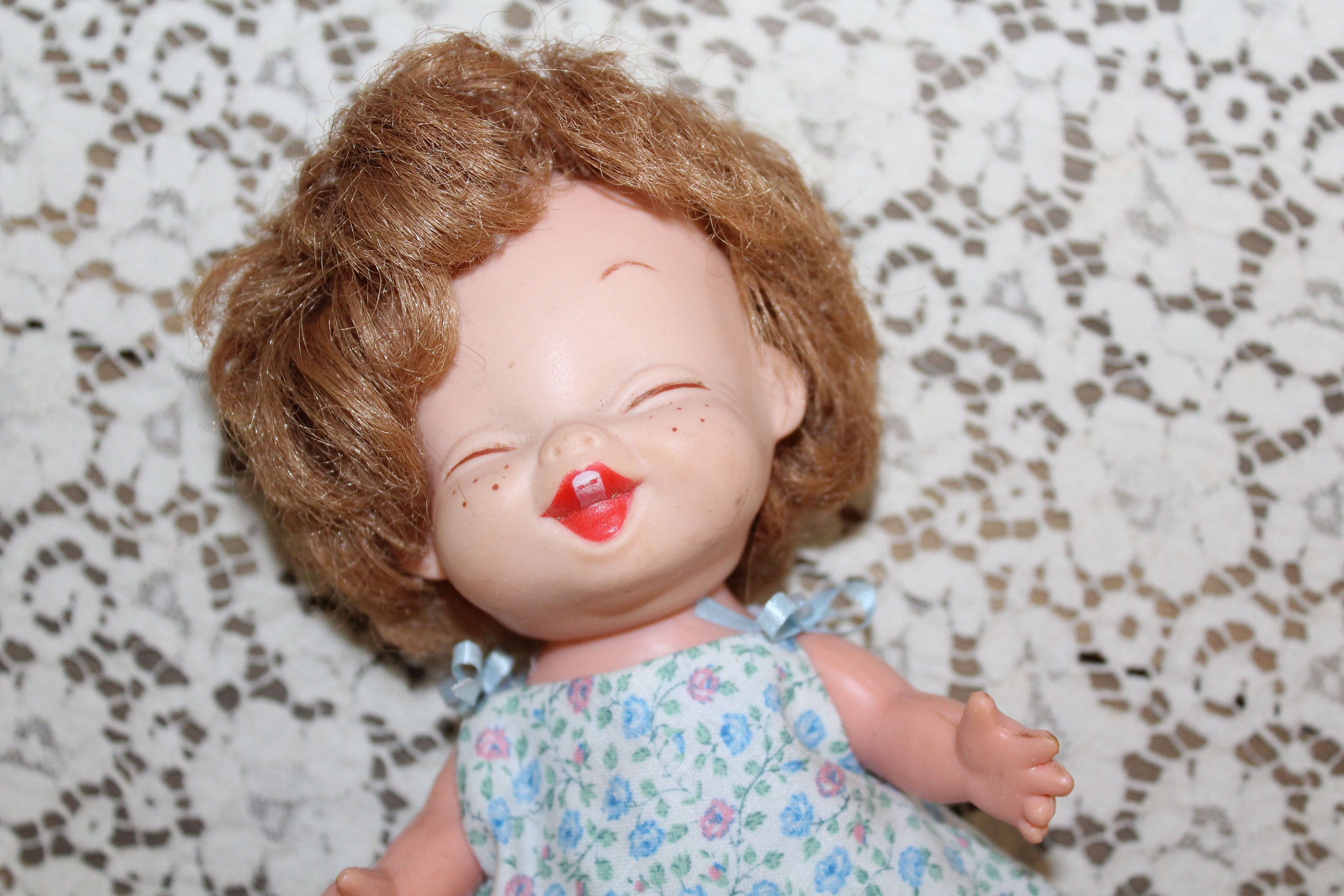 Vintage Laughing Doll Smiling Happy Doll Sweet Laughing Doll - Etsy
