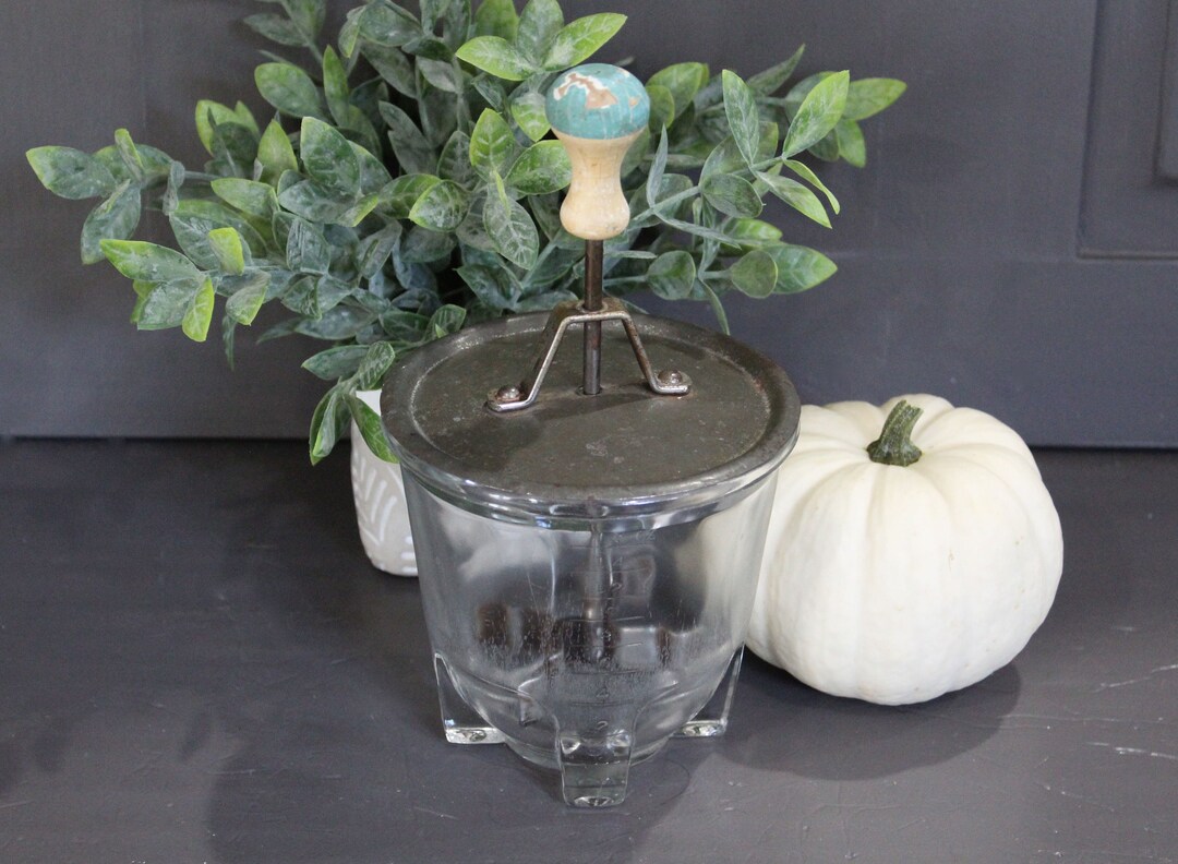 Vintage Food Nut Chopper Metal & Glass Jar Chopper - Etsy