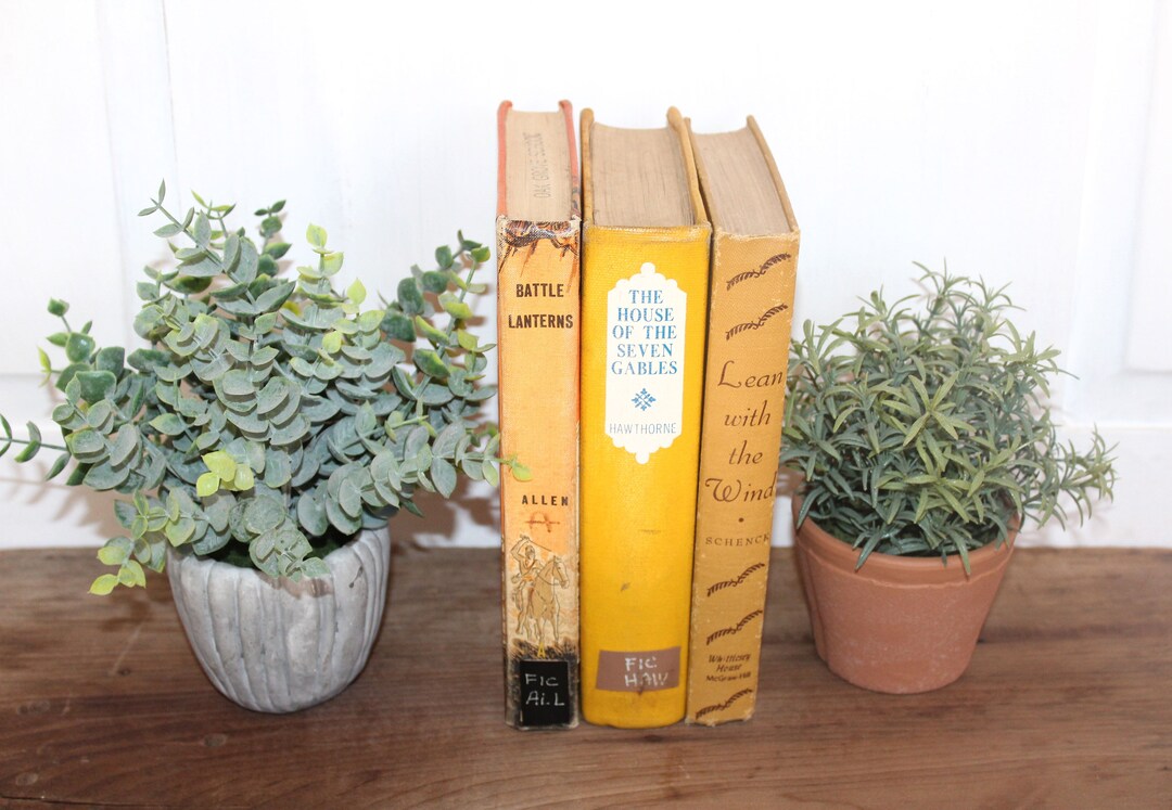 3 Vintage Old Books Decor Books Decorative Old Books 1949 64 - Etsy