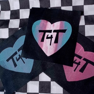 T4T TRANS LOVE Heart Patch Diy - Etsy