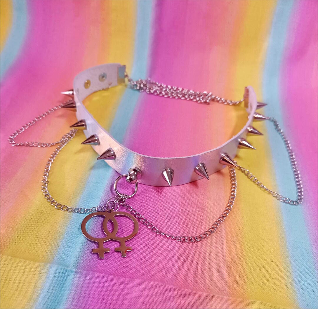 Customizeable LGBT PRIDE CHOKER Cute Leather Choker Alt Diy - Etsy