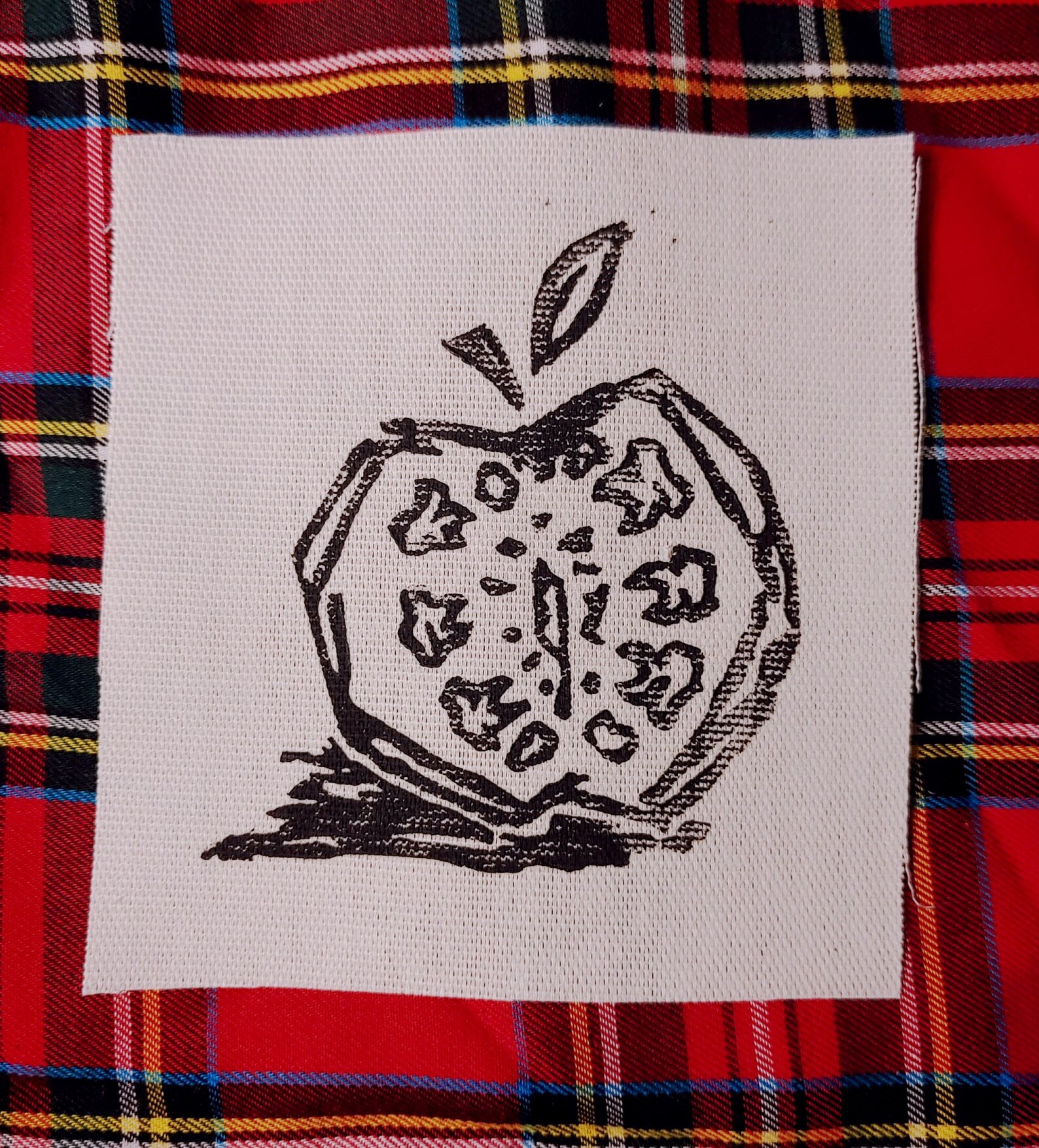 BONE APPLE TEETH Diy Blockprint Patch Tma - Etsy
