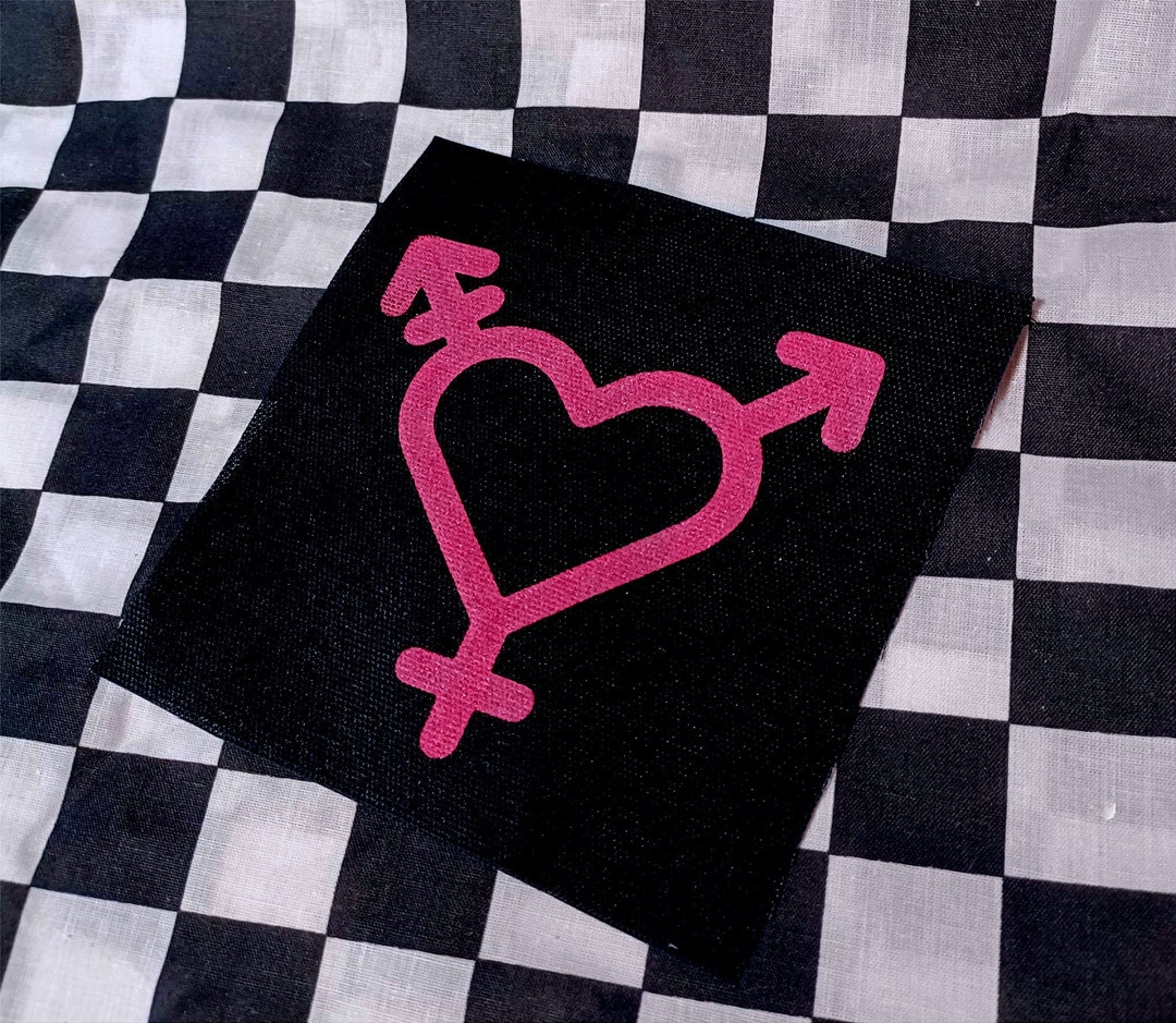 TRANS LOVE Heart Trans Symbol Patch Diy - Etsy