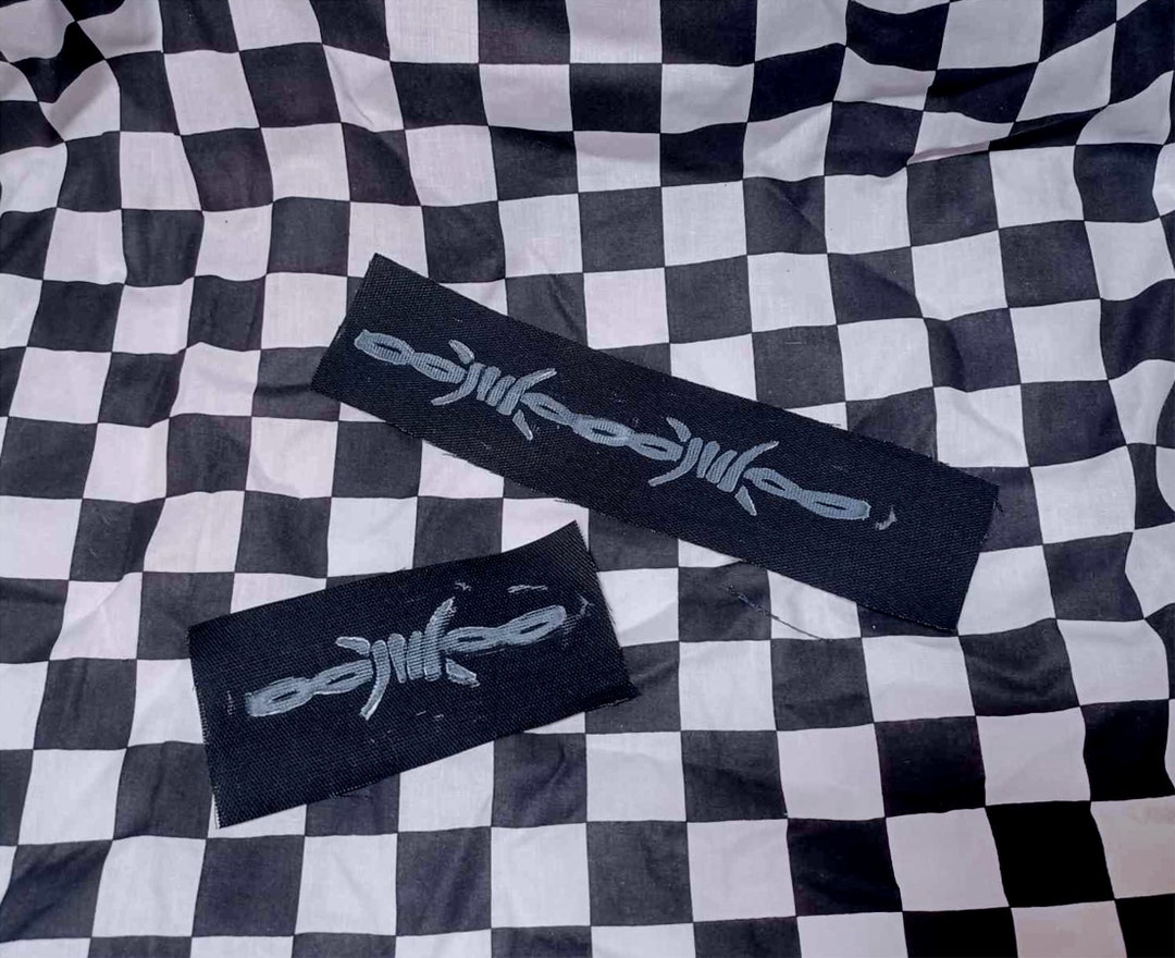 BARBED WIRE MINI Patches Cute Fun Diy Blockprint Patch - Etsy