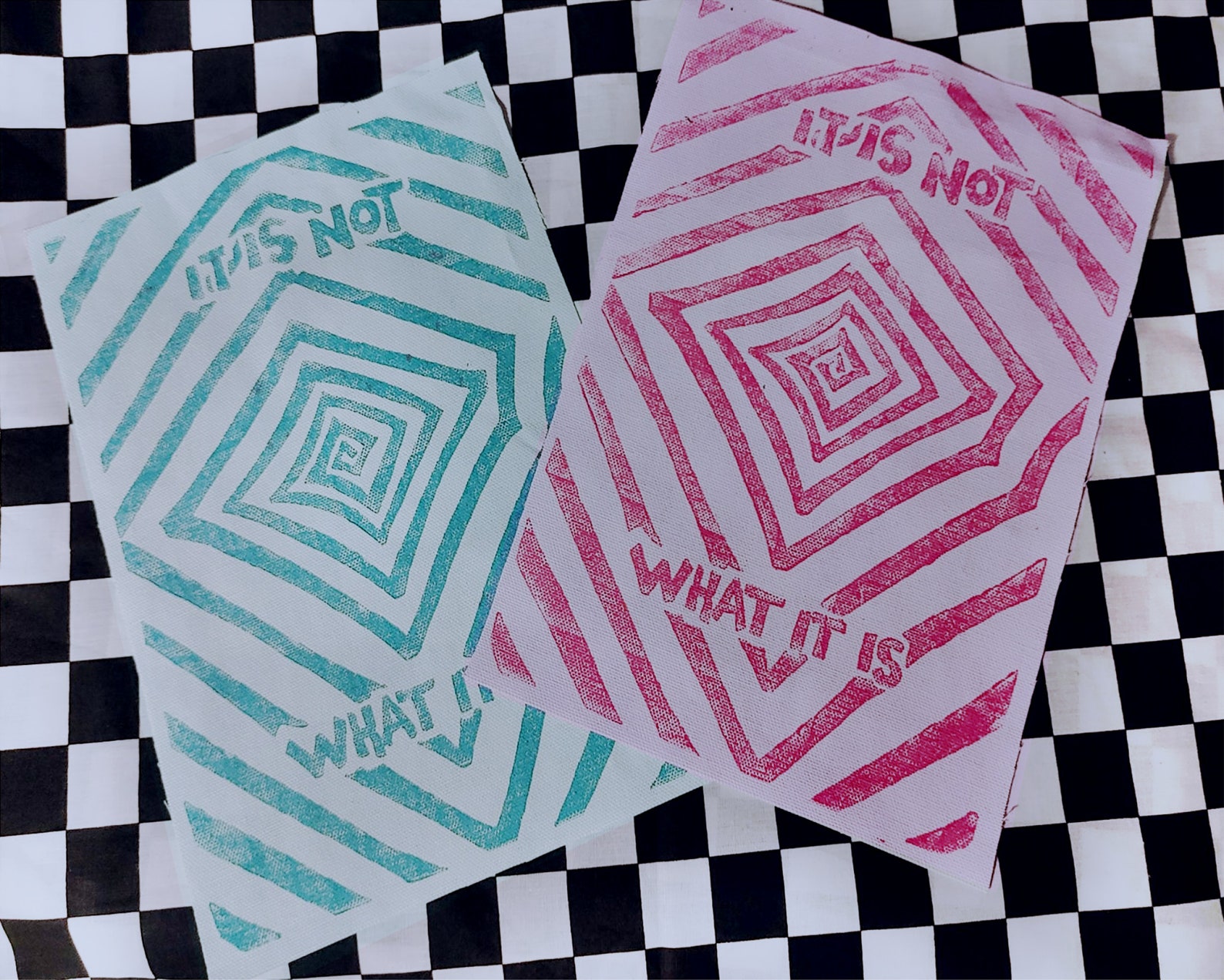 TMA SPIRAL Large Diy Blockprint Patch - Etsy