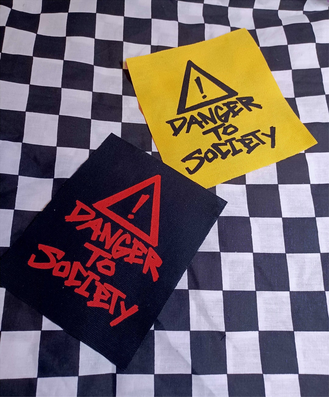 Danger Warning DIY PUNK PATCH - Etsy