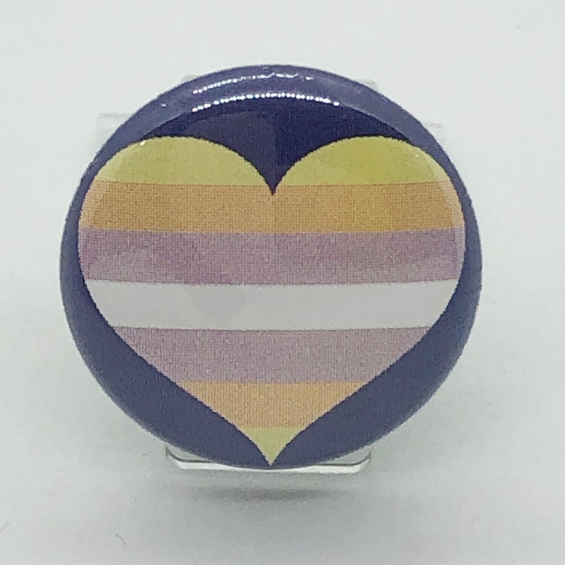 Pangender Flag or Heart 1 pulgada Pin o Llavero o Zipper - Etsy México