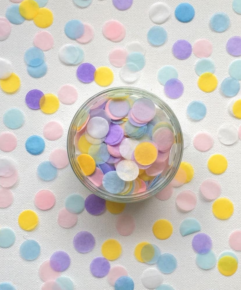 Spring Pastel Confetti Circles - Biodegradable Confetti, Perfect for ...