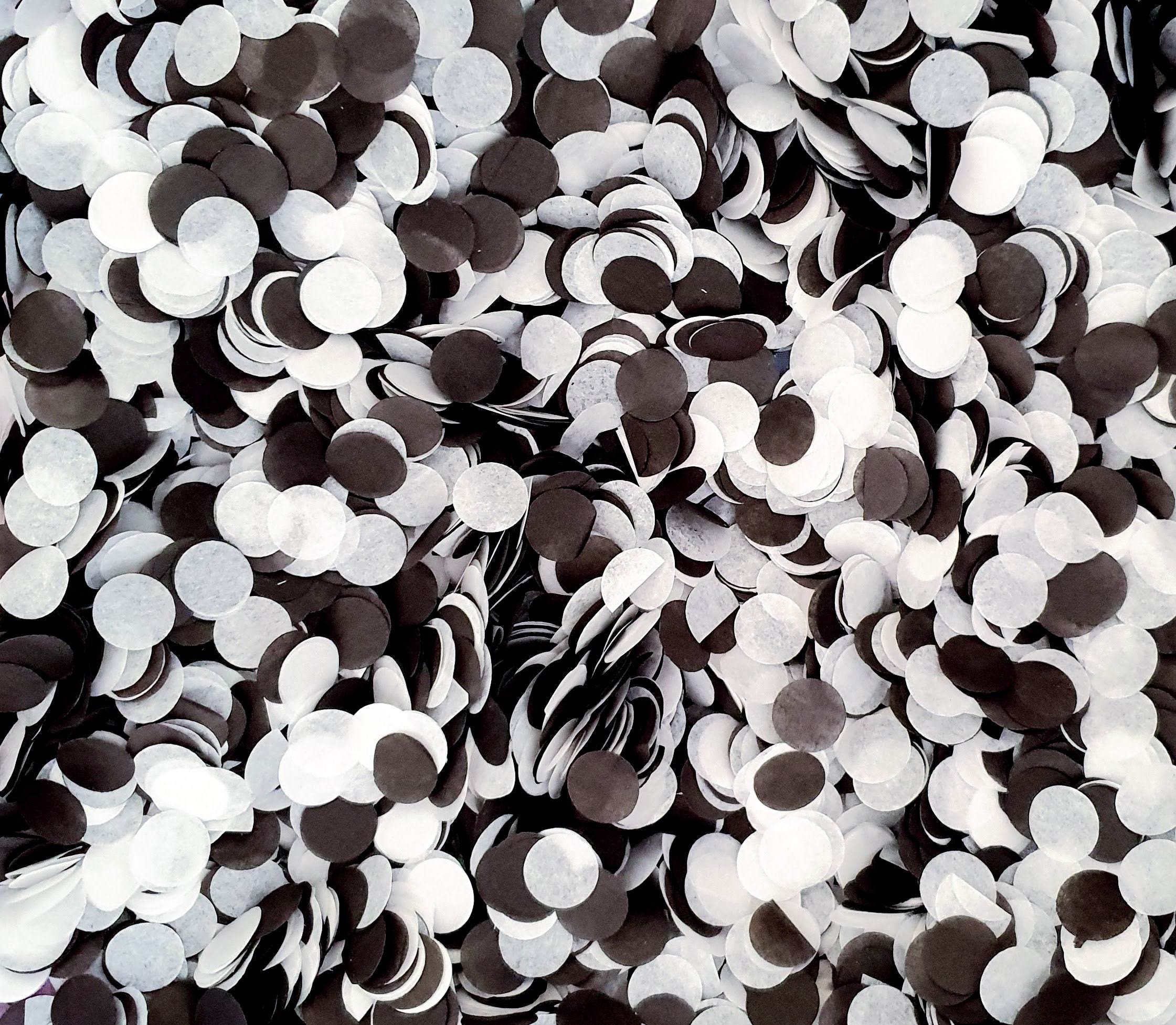 Black And White Table Confetti