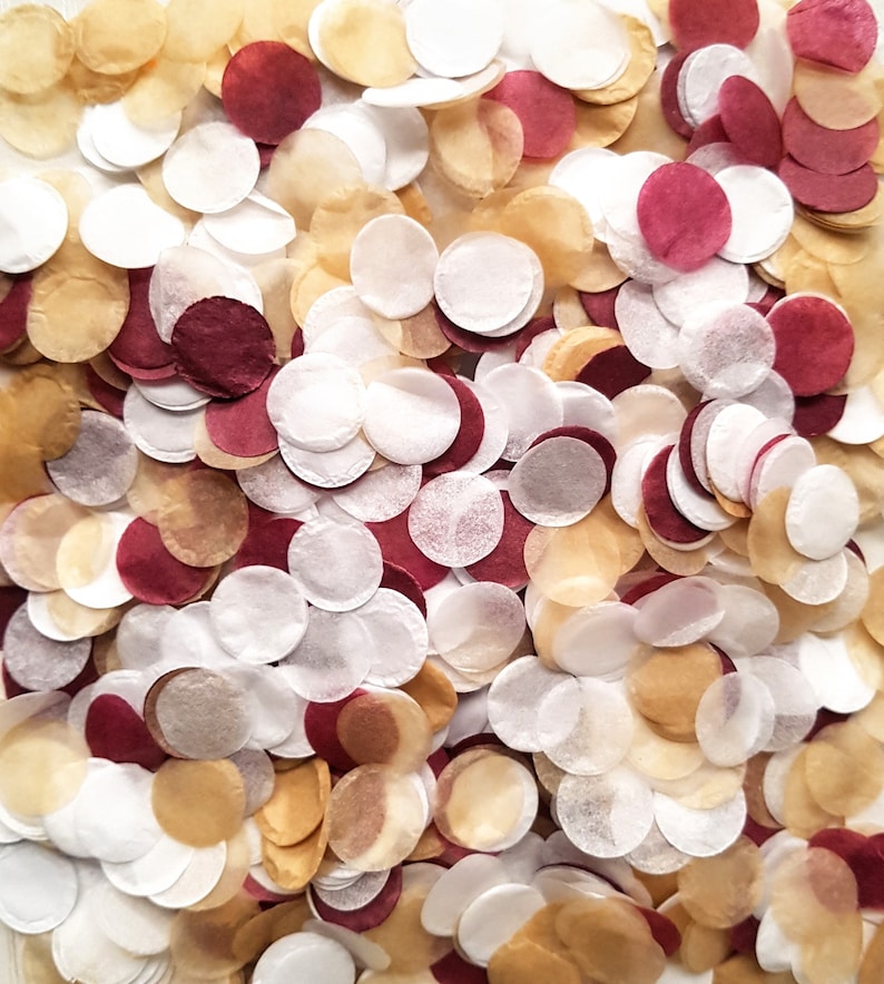 Bulk Biodegradable Confetti Matt Champagne Gold Burgundy - Etsy UK