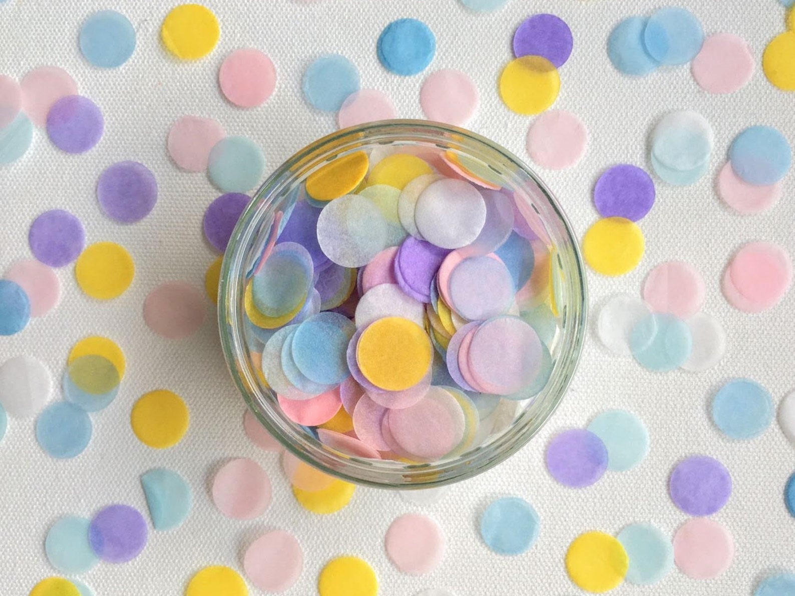 Spring Pastel Confetti Circles - Biodegradable Confetti, Perfect for ...