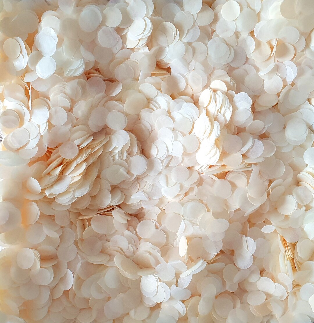 Biodegradable Confetti - Soft Cream Ivory Confetti Circles for Wedding ...