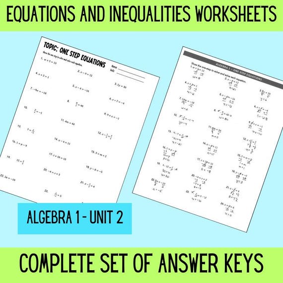 Algebra Inequalities Answers