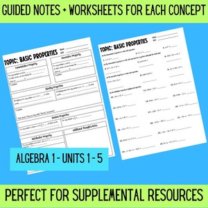 Five Complete Algebra Units, Introduction to Algebra, Equations ...
