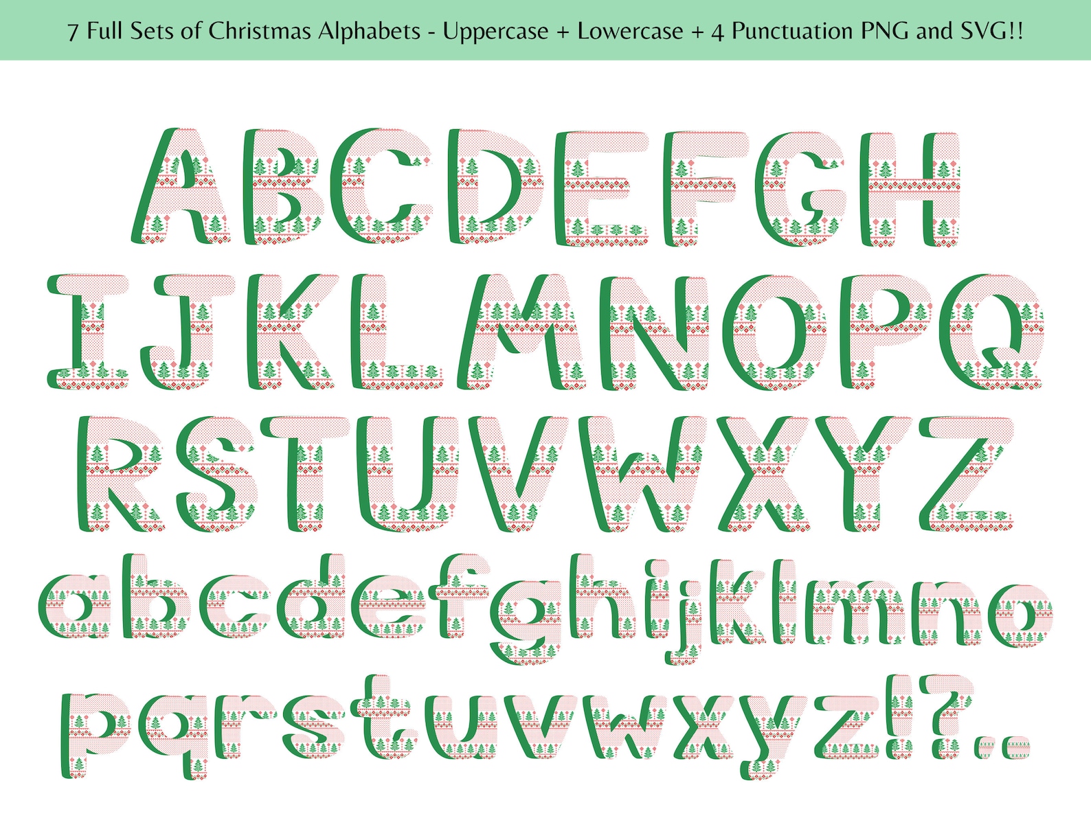Christmas Doodle Letters PNG Files, Christmas Alphabet Letters PNG ...
