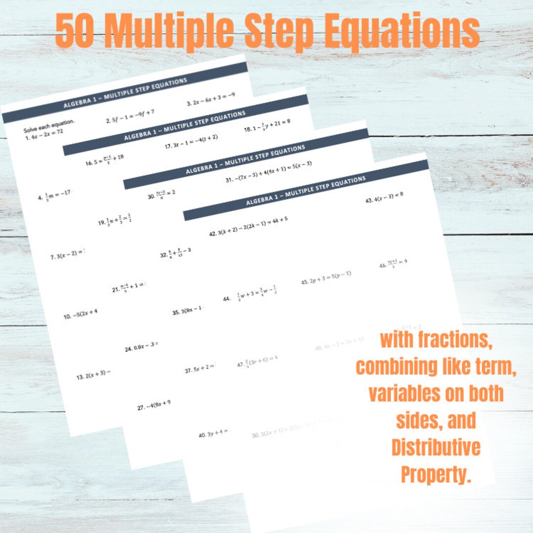 Multiple Step Equations, Homeschool Math, Middle School Math, Math ...