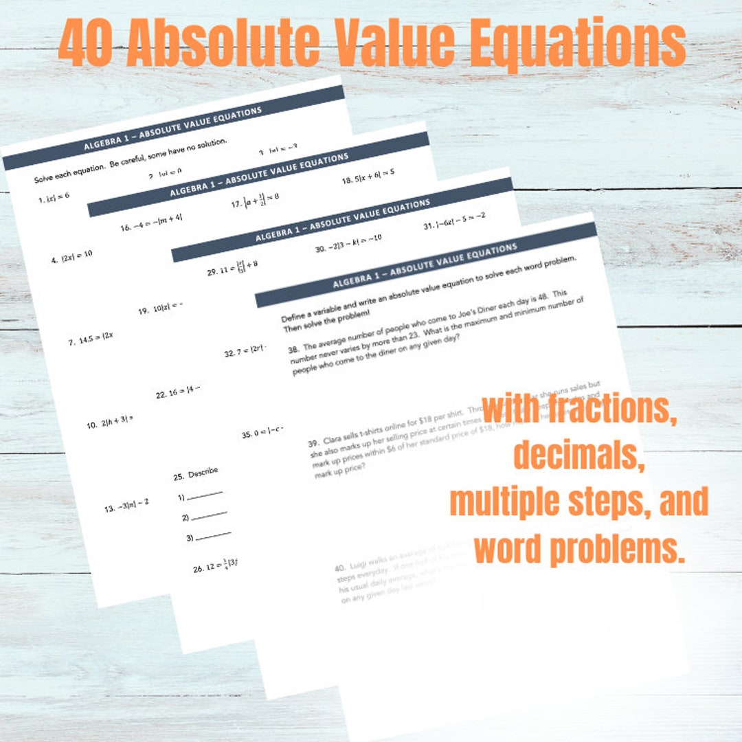 Absolute Value Equations, Homeschool Math, Middle School Math, Math ...