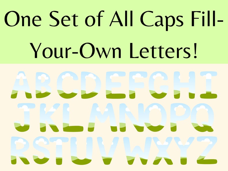 Doodle Fillable Letters: Drag & Drop Canva Alphabet (digital Download ...