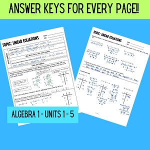 Five Complete Algebra Units, Introduction to Algebra, Equations ...