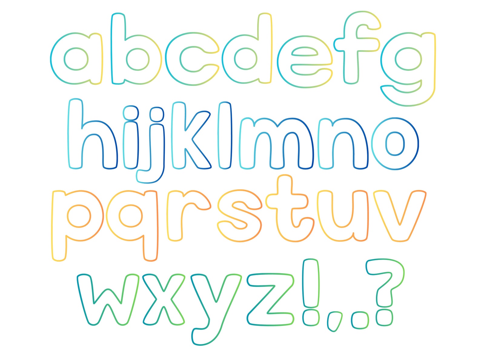 Doodle Fillable Letters: Drag & Drop Canva Alphabet (digital Download ...