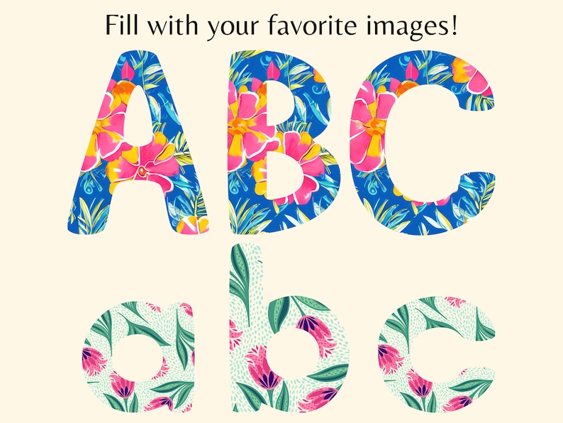 Doodle Fillable Letters: Drag & Drop Canva Alphabet (digital Download ...