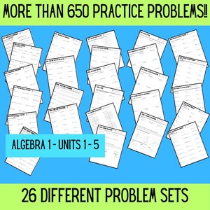 Five Complete Algebra Units, Introduction to Algebra, Equations ...