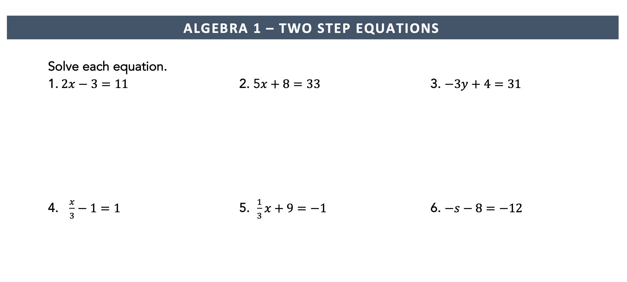 Two Step Equations Homeschool Math Middle School Math Math Practice two-step-equations-homeschool-math-middle-school-math-math-practice