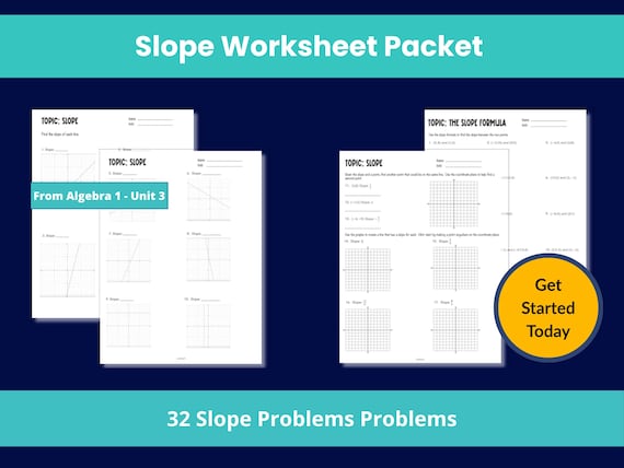 Slope Formula Worksheets Pdf