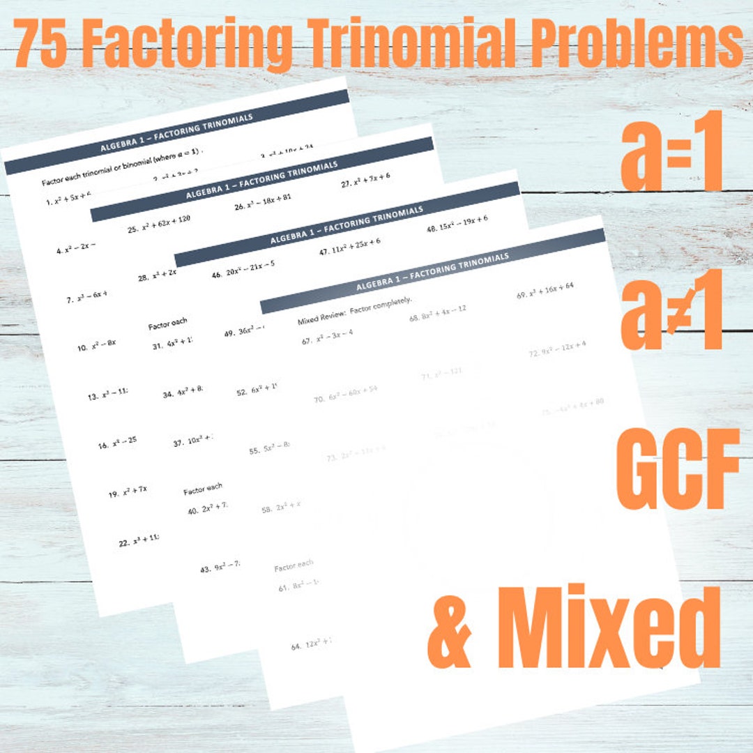 Factoring Trinomials, Homeschool Math, Middle School Math, 9th Grade ...
