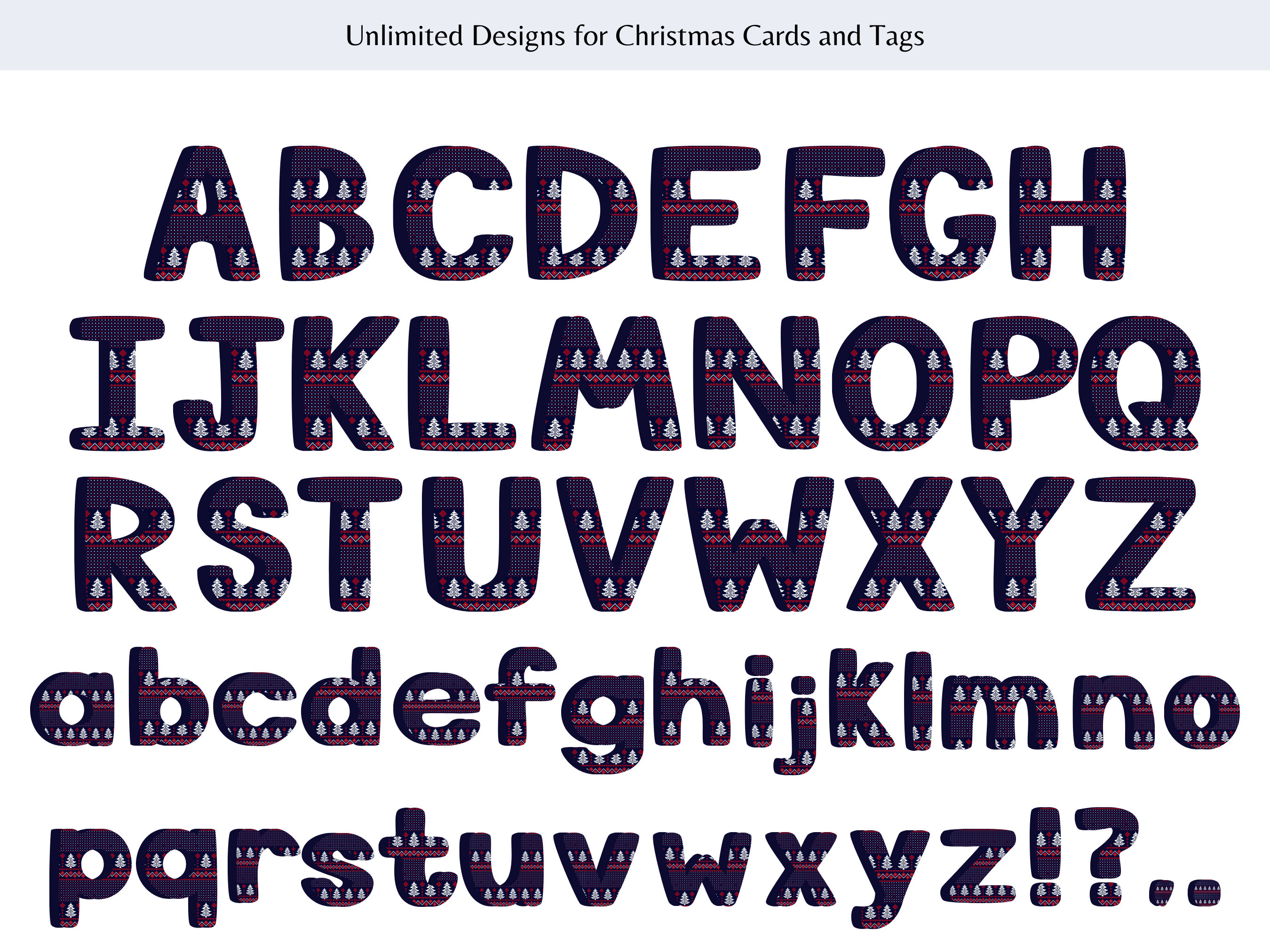 Christmas Doodle Letters PNG Files, Christmas Alphabet Letters PNG ...