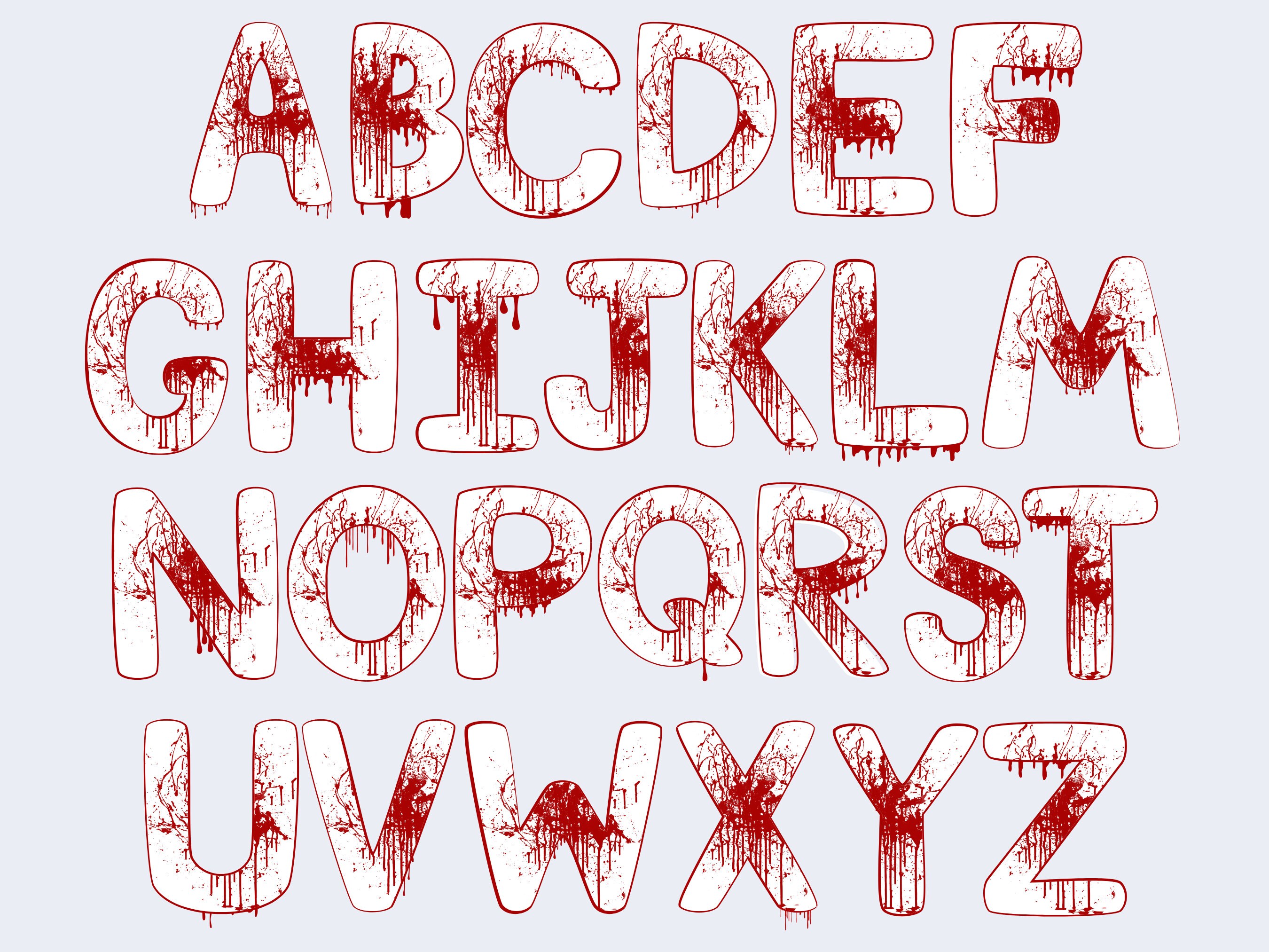 Halloween Doodle Font, Spooky Alphaset SVG PNG (digital Download) - Etsy