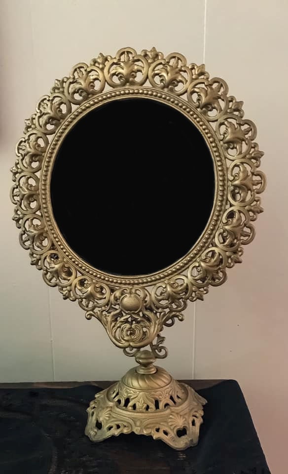 Payment 2 for Adrianne Extra Large Vintage Cast Iron Scrying Mirror ...