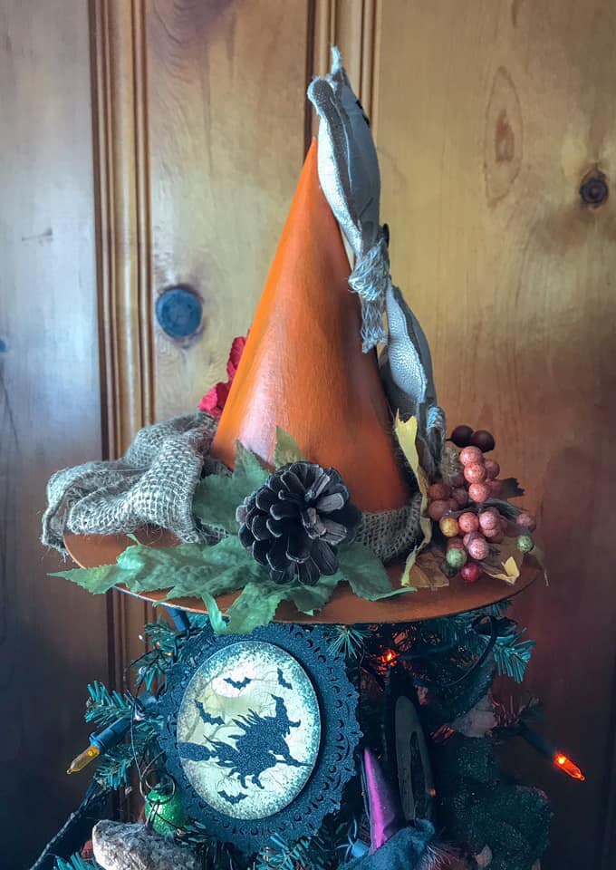 Limited Edition Halloween Witch Hat Tree Topper, Haunted Witch Hat ...